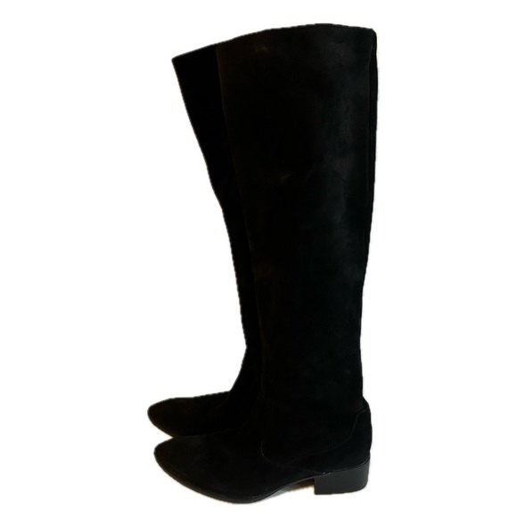 Born | Shoes | Born Crown Black Genuine Leather Suede Tall Boots Size 6 ...